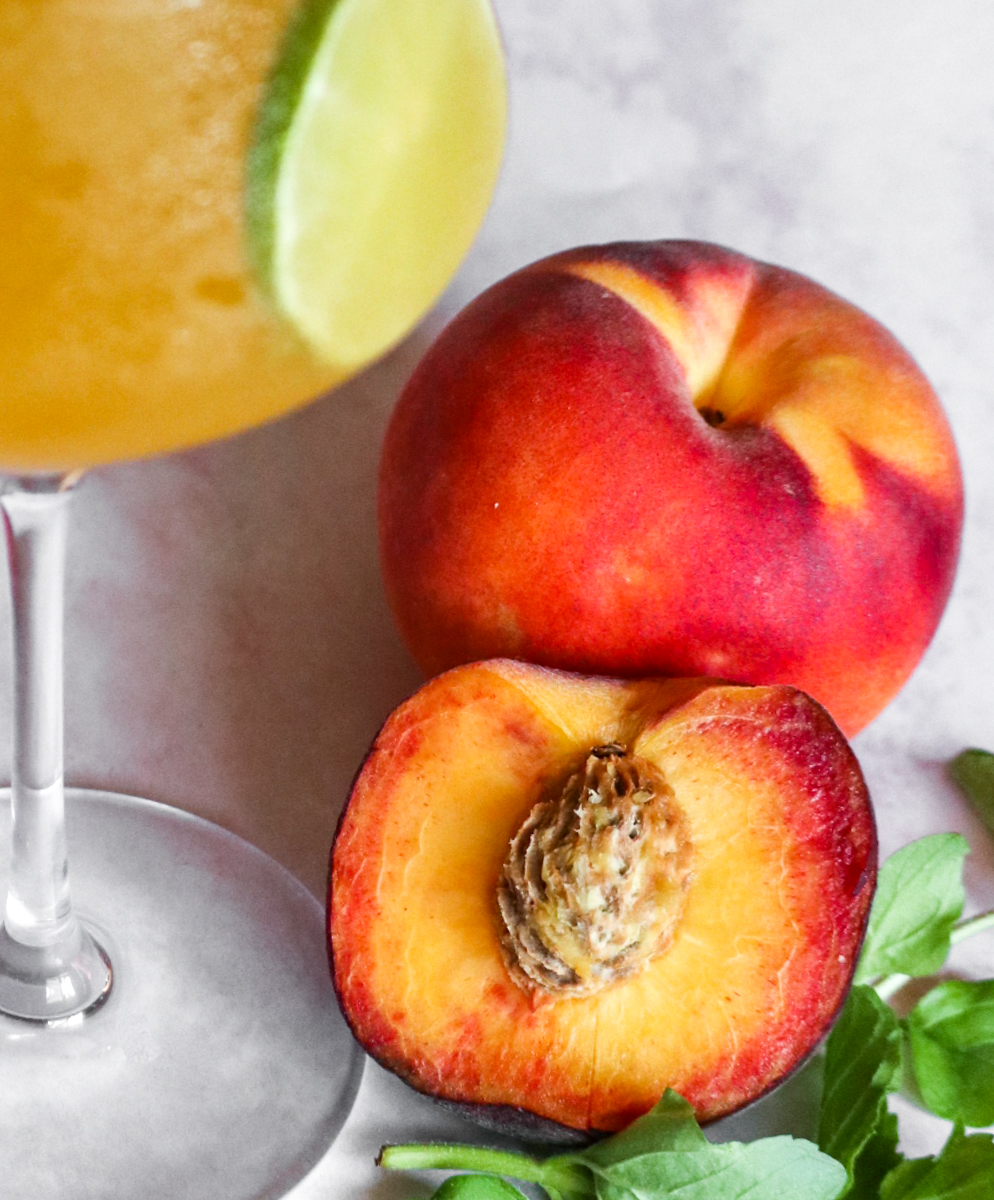Peach Mint Spritz - touchofgingerrecipes.com